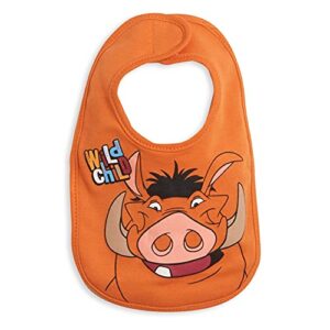 Disney Lion King Simba Timon Pumbaa 4 Pack Bibs MulticoloRed One Size