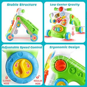 iPlay, iLearn 3 in 1 Baby Walker for Boys Girls, Sit to Stand up Learning Walkers, Toddler Push Walking Toys, Infant Musical Activity Center, Birthday Gift for 6 9 12 18 24 Months, 1 2 Years Old Child