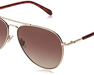 Fossil womens Fossil Female Style Fos 3102/G/S Sunglasses, Gold Brown, 58mm 13mm US