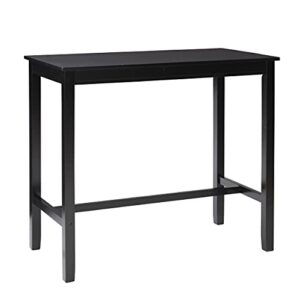 linon black 42 inch bar height pub claridge table