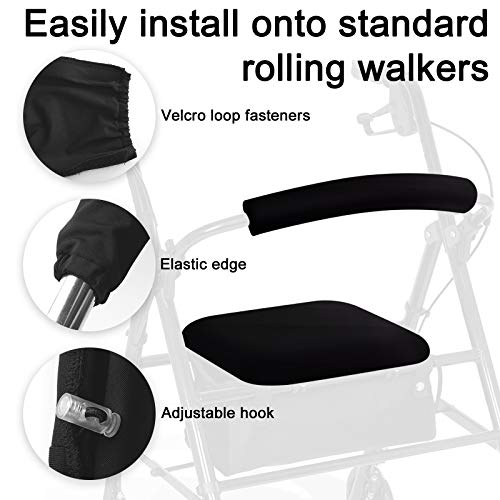 Unisex Rollator Walker Seat and Backrest Rollbar Covers Universal Soft Rollator Accessories Colorful Printing Patterns