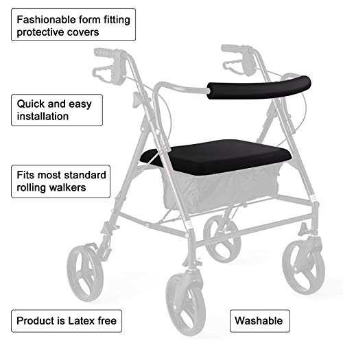 Unisex Rollator Walker Seat and Backrest Rollbar Covers Universal Soft Rollator Accessories Colorful Printing Patterns