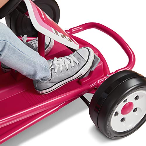 Radio Flyer Ultimate Go-Kart, 24 Volt Outdoor Ride On Toy, Pink Go Kart for Kids Ages 3-8, Large