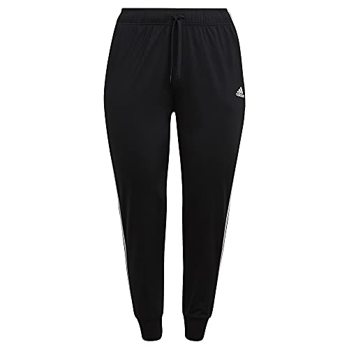 adidas Women's Plus Size Essentials Fleece Tapered Cuff Pants, Core Black, 2X