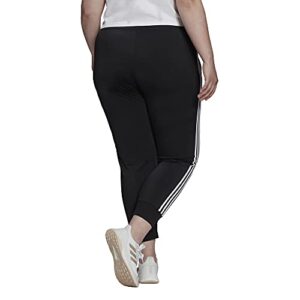 adidas Women's Plus Size Essentials Fleece Tapered Cuff Pants, Core Black, 2X