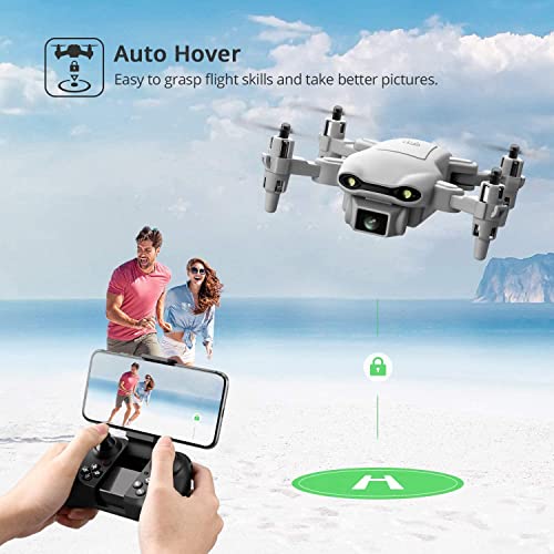 4DV9 Mini Drone for Kids with 720P HD Camera FPV Live Video RC Quadcopter Helicopter for Adults beginners Toys Gifts,Altitude Hold, Waypoints Functions,One Key Start,3D Flips,3 Batteries,Gray