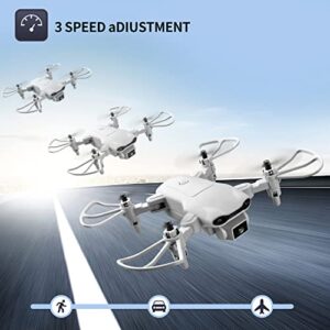 4DV9 Mini Drone for Kids with 720P HD Camera FPV Live Video RC Quadcopter Helicopter for Adults beginners Toys Gifts,Altitude Hold, Waypoints Functions,One Key Start,3D Flips,3 Batteries,Gray