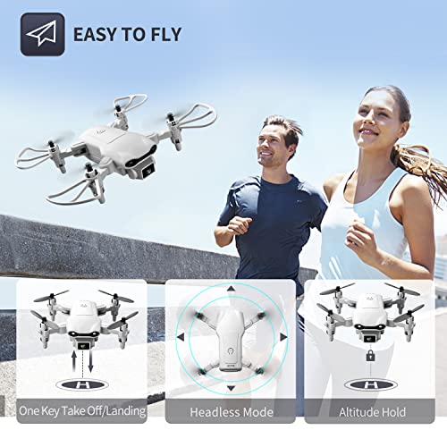 4DV9 Mini Drone for Kids with 720P HD Camera FPV Live Video RC Quadcopter Helicopter for Adults beginners Toys Gifts,Altitude Hold, Waypoints Functions,One Key Start,3D Flips,3 Batteries,Gray