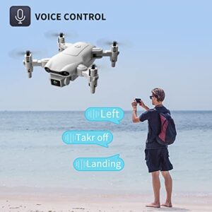 4DV9 Mini Drone for Kids with 720P HD Camera FPV Live Video RC Quadcopter Helicopter for Adults beginners Toys Gifts,Altitude Hold, Waypoints Functions,One Key Start,3D Flips,3 Batteries,Gray