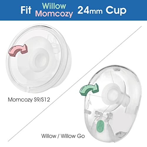 13mm Maymom Flange Inserts (Long) Compatible with Freemie 25mm Flanges; Compatible with 24mm Medela PersonalFit Flange, Spectra 24mm Flange, Willow Willow Go 24 mm Cup, 2pc/pk