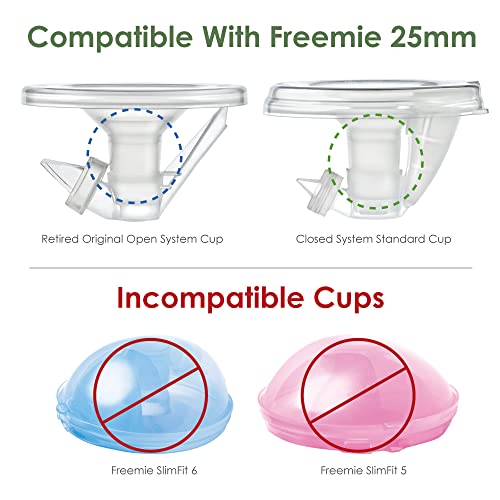 13mm Maymom Flange Inserts (Long) Compatible with Freemie 25mm Flanges; Compatible with 24mm Medela PersonalFit Flange, Spectra 24mm Flange, Willow Willow Go 24 mm Cup, 2pc/pk