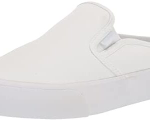 Lugz Women's Clipper Mule Classic Slip-on Fashion Sneaker, White, 9