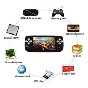 Handheld Game Console, Retro Game Console 3 Inch HD Screen 3000 Classic Game Console ,Portable Video Game Great Gift for Kids (Black)