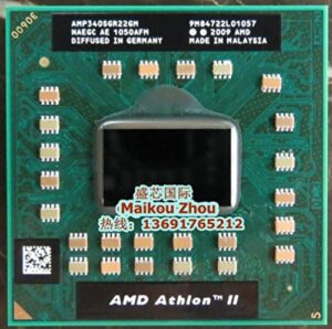 laptop cpu processor amd athlon ii dual-core p340 p 340 p340 mobile (1m cache 2.2 ghz) amp340sgr22gm socket s1/s1g cpu