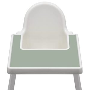 high chair placemat compatible with ikea antilop baby high chair - dishwasher safe, bpa free silicone placemats – baby led feeding foods placemat for toddler and babies (sage green)