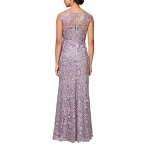 Alex Evenings Women's Long Sleeveless Dress with Shawl, Wisteria, 6