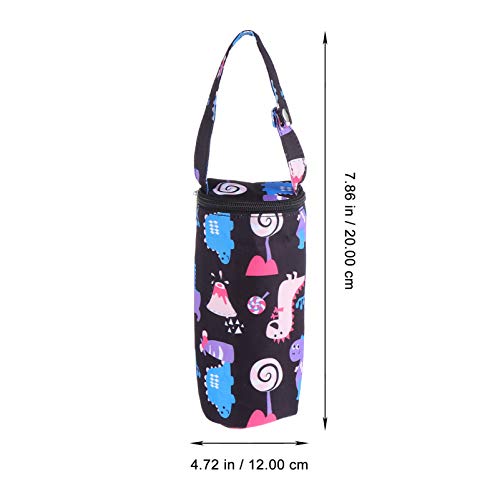 Kisangel Milk Bottle Insulated Carrier Baby Water Bottle Strap Bag Travel Outdoor Bottle Keep Warm Carrying Sleeve Pouch 20X12X1cm