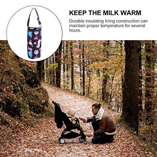 Kisangel Milk Bottle Insulated Carrier Baby Water Bottle Strap Bag Travel Outdoor Bottle Keep Warm Carrying Sleeve Pouch 20X12X1cm