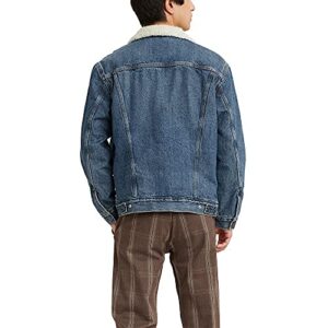 Levi's Men's Sherpa Trucker Jacket, Television - Medium Indigo, Large