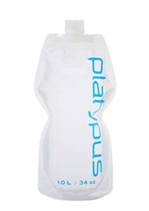 platypus softbottle flexible water bottle with closure cap, platy logo, 1.0-liter