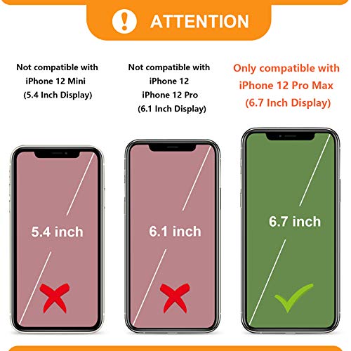 Bocasal Crossbody Wallet Case for iPhone 12 Pro Max Credit Card Holder PU Leather Kickstand Shockproof Detachable Cross Body Strap Lanyard Magnetic Closure 6.7 inch(Green)