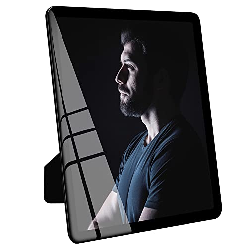 Bluesun 8x10 Picture Frame, Real Glass Frame, Cool 8×10 picture frame,can be Vertical and Horizontal, Matted for wall and tabletop Decor (8x10, Black)