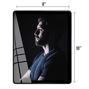 Bluesun 8x10 Picture Frame, Real Glass Frame, Cool 8×10 picture frame,can be Vertical and Horizontal, Matted for wall and tabletop Decor (8x10, Black)