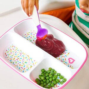 Munchkin® Splash™ Toddler Feeding Supplies Set, Includes Divided Plate, Bowl and Open Cup, Pink Sprinkles