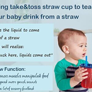 Tegion Mini Short Pinch Test Passed 5.5" Replacement Reusable Toddlers& Kids&Baby Silicone Small Straws for The First Years Take & Toss Spill Proof Straw Cup-Safe Fun for Baby Teething Chewing