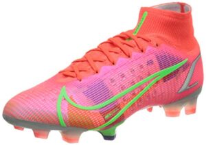 nike unisex superfly 8 elite fg soccer shoe, brt crimson mtlc silver indigo burst white rage green, 12 us men