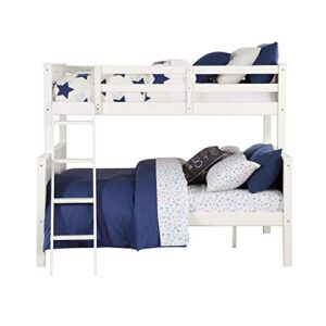 DHP Dorel Living Lauv Twin Over Full Bunk, White Bed