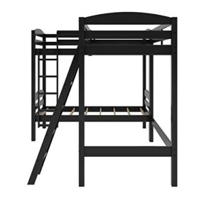 DHP Dorel Living Clearwater Triple Wood Bunk, Twin Size, Black Bed