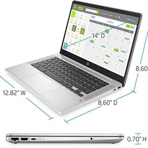 HP 2021 Chromebook 14" HD Student Laptop, Intel Celeron N4000(up to 2.6GHz), 4GB RAM, 32GB eMMC Backlit-KB, Webcam, Fast Charge, WiFi, USB-A&C, BT, Chrome OS, w/Masdrow Accessories