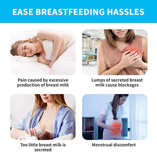 Breast Therapy Ice Pack, Breastfeeding Gel Pad, Nursing Pain Relief for Mastitis, Nipple Pain Relief Breastfeeding, plugged ducts, Lactation Pain, Engorgement and Mastitis (Purple)