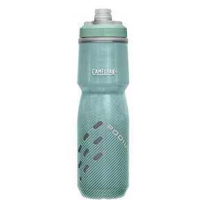 camelbak podium chill insulated bike water bottle - easy squeeze bottle - fits most bike cages - 24oz, sage perforated