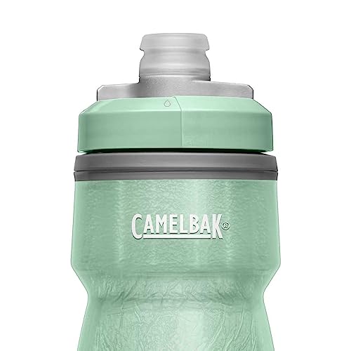 CamelBak Podium Chill Insulated Bike Water Bottle - Easy Squeeze Bottle - Fits Most Bike Cages - 24oz, Sage Perforated