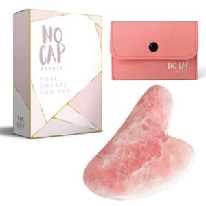 rose quartz jade gua sha face cosmetic product | eliminate fine lines and wrinkles | beauty facial massager | premium quality crystal | body, face, neck