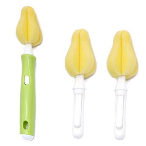 akoak 1 pack the baby nipple brush cleaning brush set rotates freely to replace the head sponge bottle brush