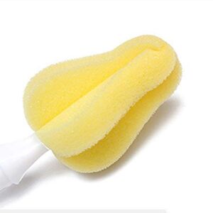 AKOAK 1 Pack The Baby Nipple Brush Cleaning Brush Set Rotates Freely to Replace The Head Sponge Bottle Brush