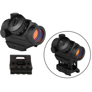 Beileshi Red Dot Sight, 4 MOA Compact Red Dot Gun Sight Rifle Scope with 1 inch Riser Mount (Black Color)