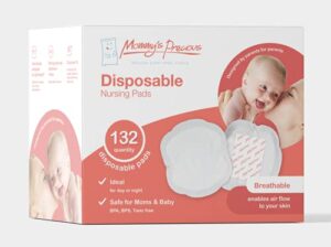 mommy's precious disposable cotton nursing pads 132 packs for pregnant breastfeeding lactating nursing moms breast milk pads