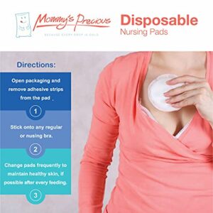 Mommy's Precious Disposable Cotton Nursing Pads 132 Packs for Pregnant Breastfeeding lactating Nursing Moms Breast Milk Pads