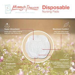 Mommy's Precious Disposable Cotton Nursing Pads 132 Packs for Pregnant Breastfeeding lactating Nursing Moms Breast Milk Pads