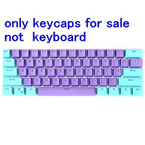 Mosptnspg CJXSP PBT 61 Keycaps 60 Percent, Gaming Keycaps OEM Profile Backlit Keycap Set for 60 Percent Cherry MX Mechanical Keyboard GK61 ，Only keycaps (Zilian)