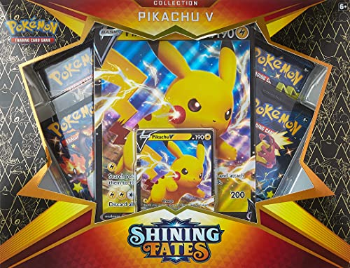 Pokemon Shining Fates Pikachu V Box Set - 4 Booster Packs