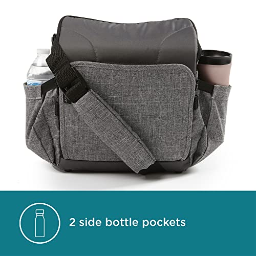 Contours Explore 2-in-1 Baby Booster Seat and Backpack Diaper Bag, Booster Seat for Dining Table, Foldable and Portable Baby Seat, Baby to Toddler Booster Chair - Gray