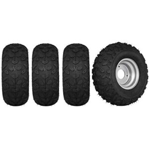 atv go kart tires and rims 145x70-6 inch golf cart tires 90cc go kart buggy atv mini-bikes quad bike tires and wheels hub- 3-hole set of 4