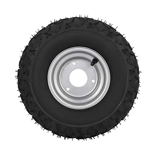 ATV Go Kart Tires and Rims 145x70-6 Inch Golf Cart Tires 90CC Go Kart Buggy ATV Mini-bikes Quad Bike Tires and Wheels HUB- 3-hole Set of 4