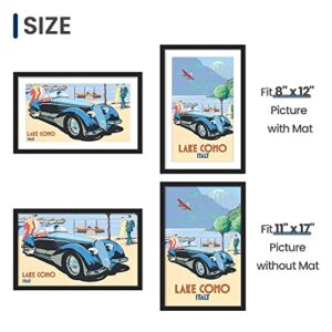 ENJOYBASICS 11x17 Picture Frame, Display Poster 8x12 with Mat or 11 x 17 Without Mat, Wall Gallery Photo Frames, Black, 2 Pack