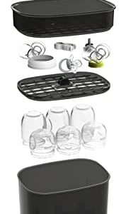 Baby Brezza Bottle Sterilizer and Dryer Advanced – HEPA Filter And Steam Sterilization – Dries 33 Percent Faster Then Original - Universal Fit up to 8 Baby Bottles And 2 Sets of Pump Parts (Any Brand)